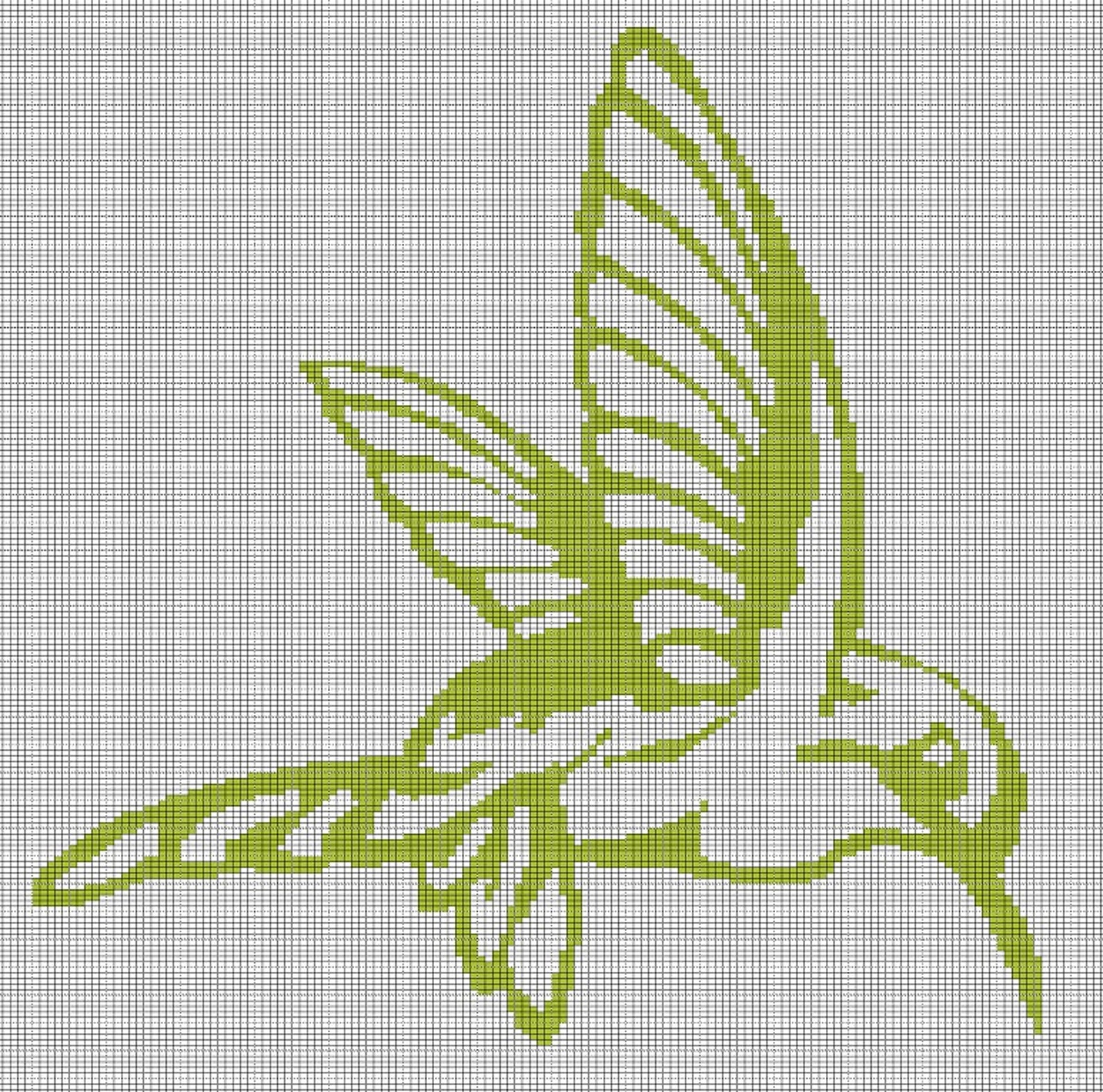 Flying Hummingbird Crochet Afghan Pattern Graph - Etsy