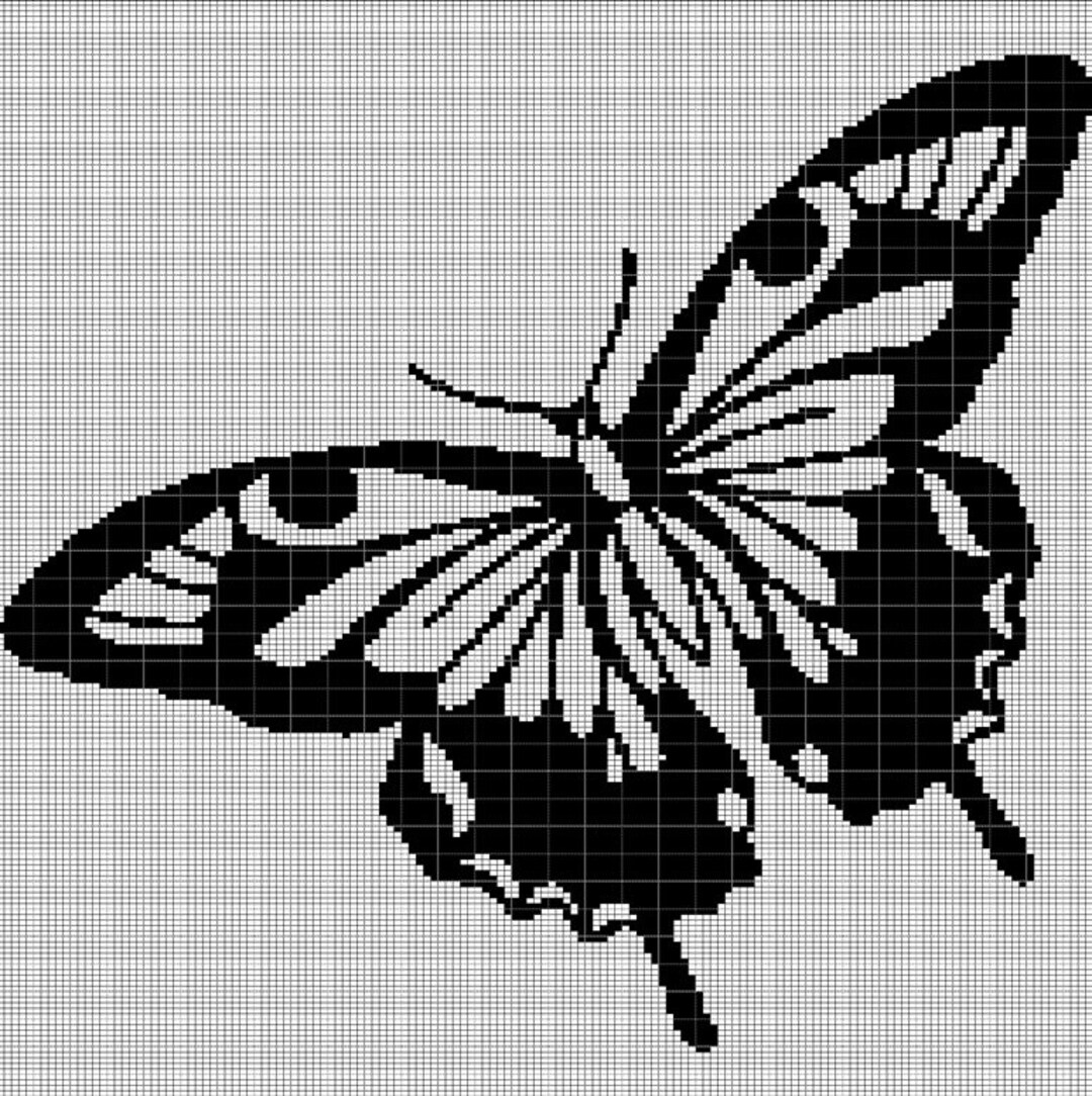 Butterfly 7 Crochet Afghan Pattern Graph - Etsy