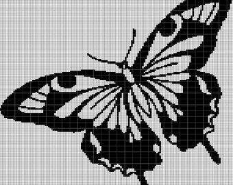 Butterfly Crochet Afghan Pattern Graph - Etsy