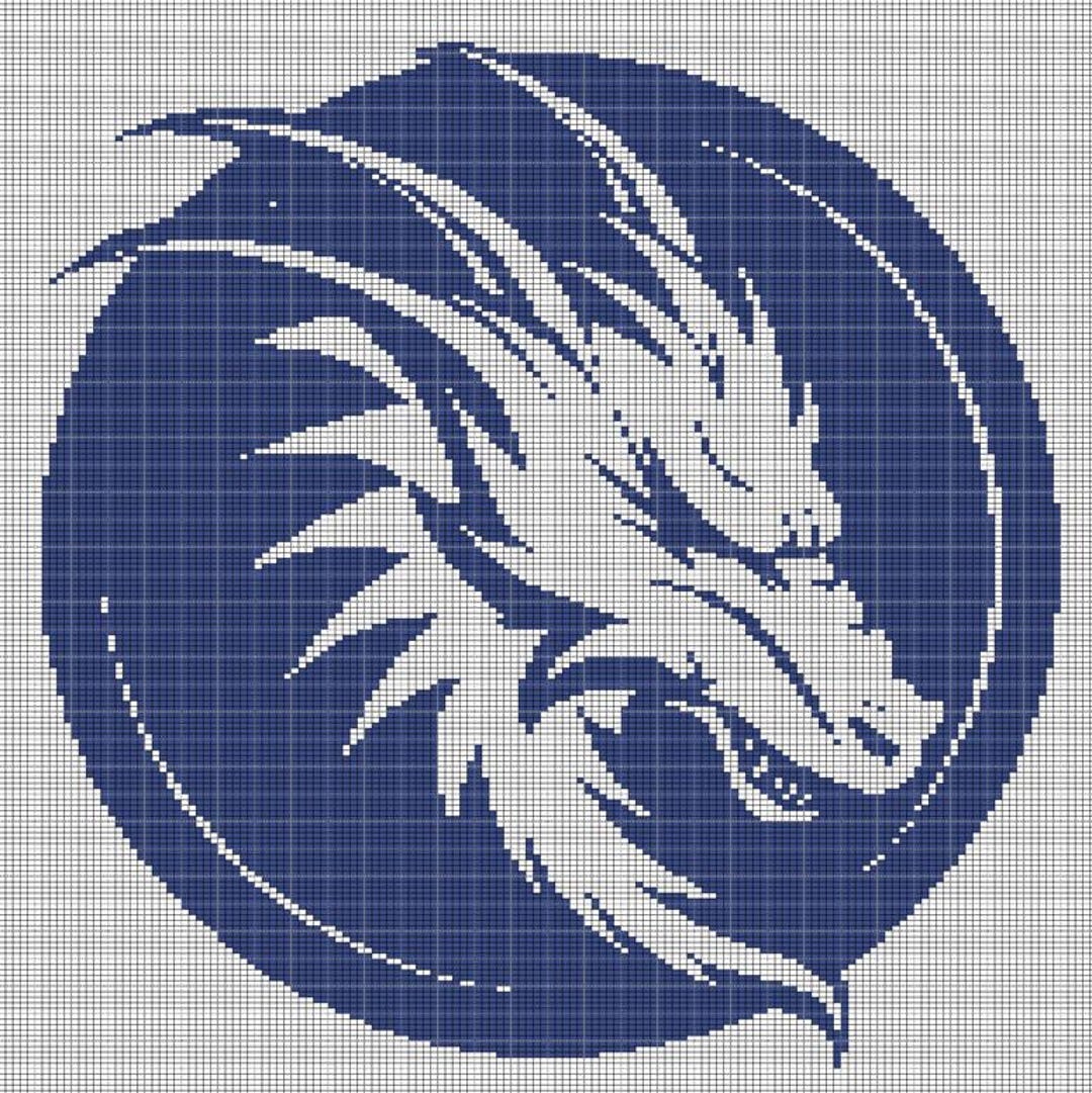 Dragon Head 8 Crochet Afghan Pattern Graph - Etsy