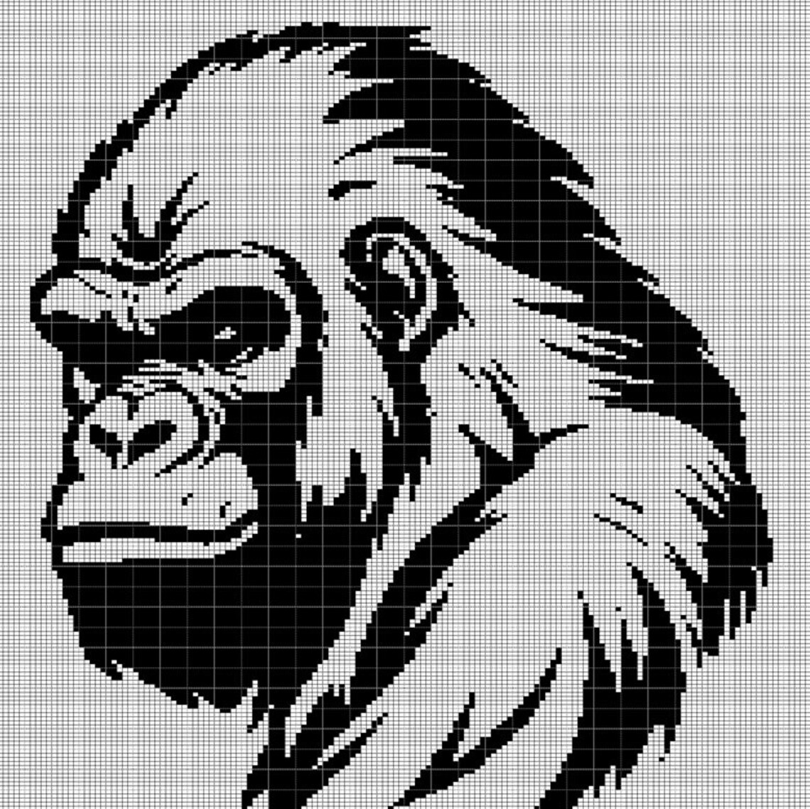 Gorilla 2 Crochet Afghan Pattern Graph - Etsy