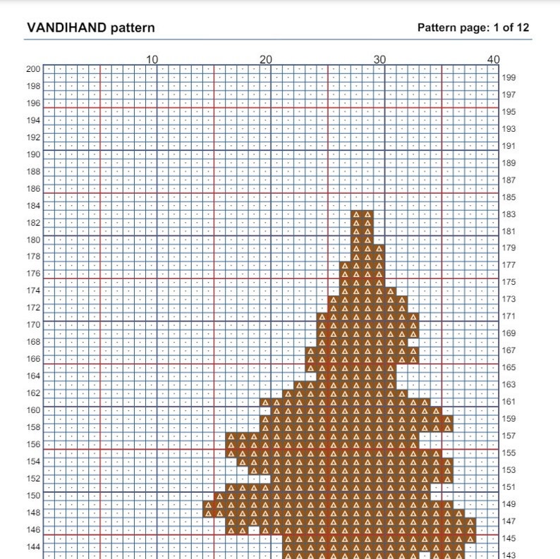 Landscape With Deer Crochet Afghan Pattern Graph - Etsy