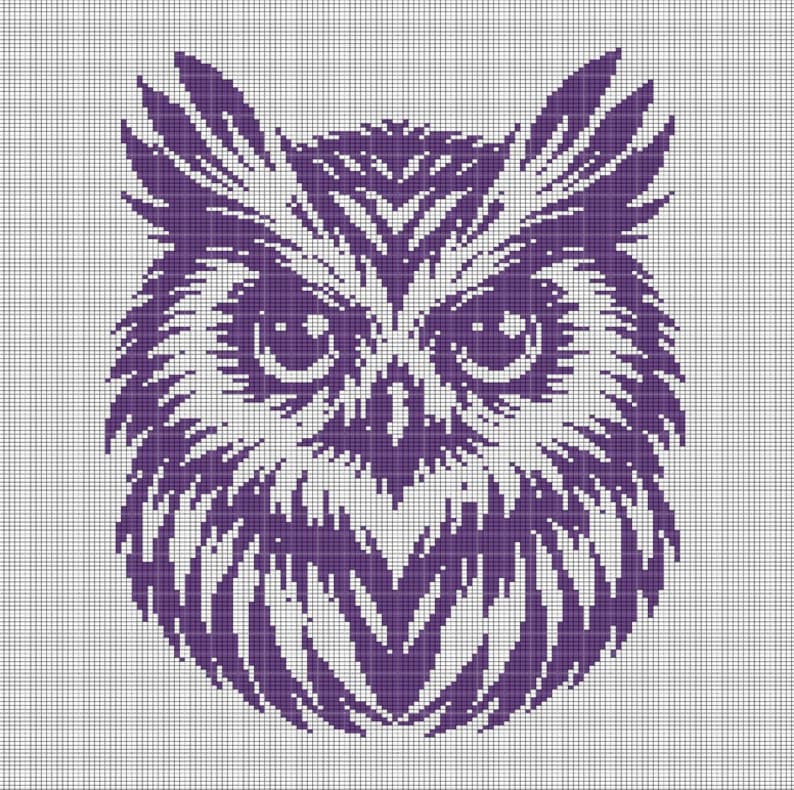 Owl 19 Crochet Afghan Pattern Graph - Etsy