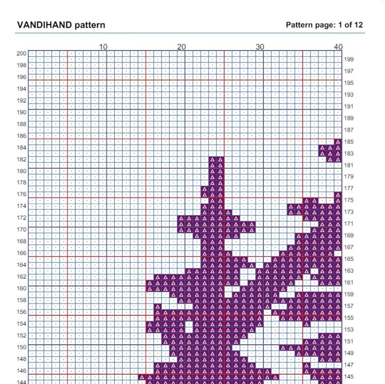 Twilight Crochet Afghan Pattern Graph - Etsy