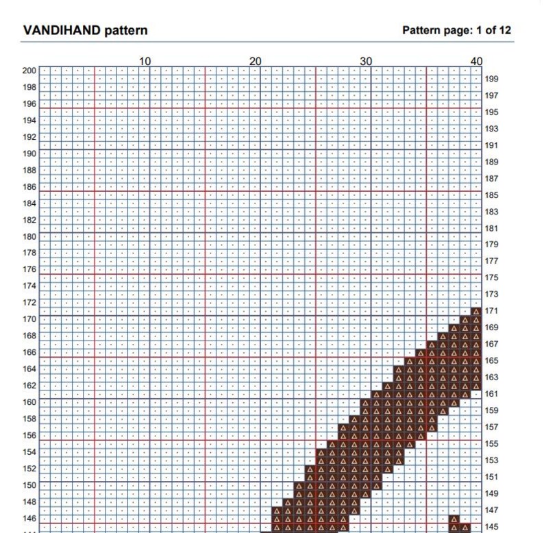 Moose 5 Crochet Afghan Pattern Graph - Etsy