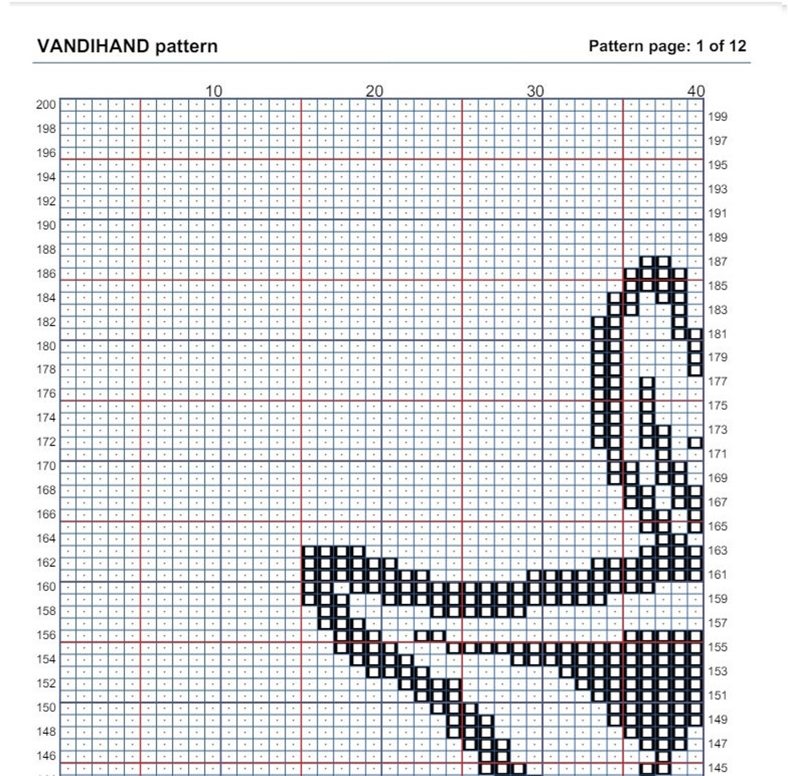 Little Bull Crochet Afghan Pattern Graph - Etsy