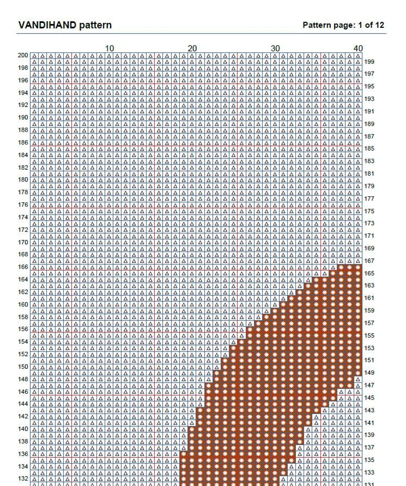 Love Dog Crochet Afghan Pattern Graph - Etsy
