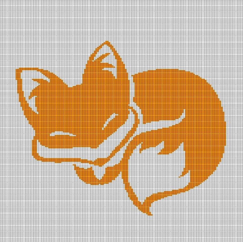 Fox 6 Crochet Afghan Pattern Graph - Etsy