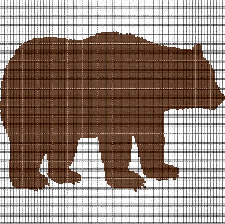 Bear Crochet Afghan Pattern Graph - Etsy
