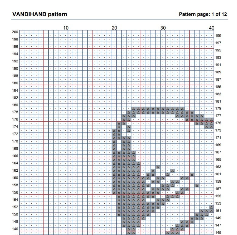 Shark 17 Crochet Afghan Pattern Graph - Etsy