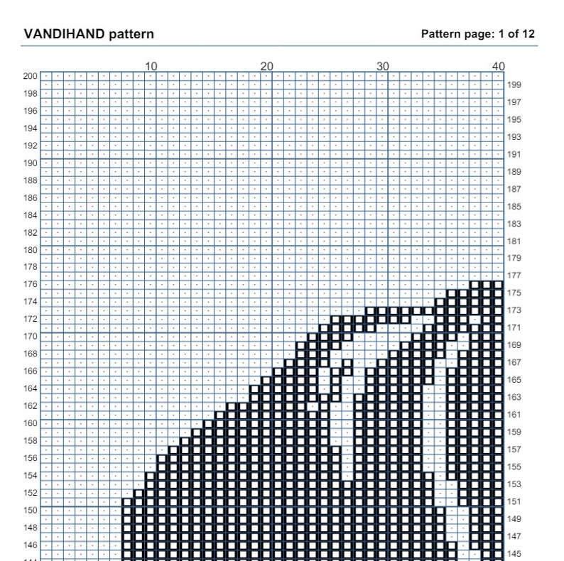 Dachshund in Winter Crochet Afghan Pattern Graph - Etsy