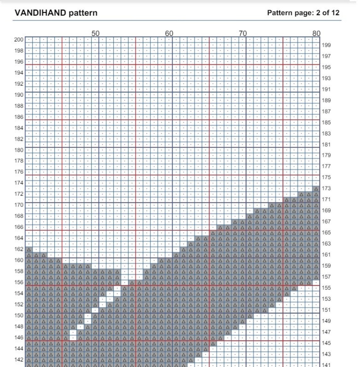 Shark 16 Crochet Afghan Pattern Graph - Etsy