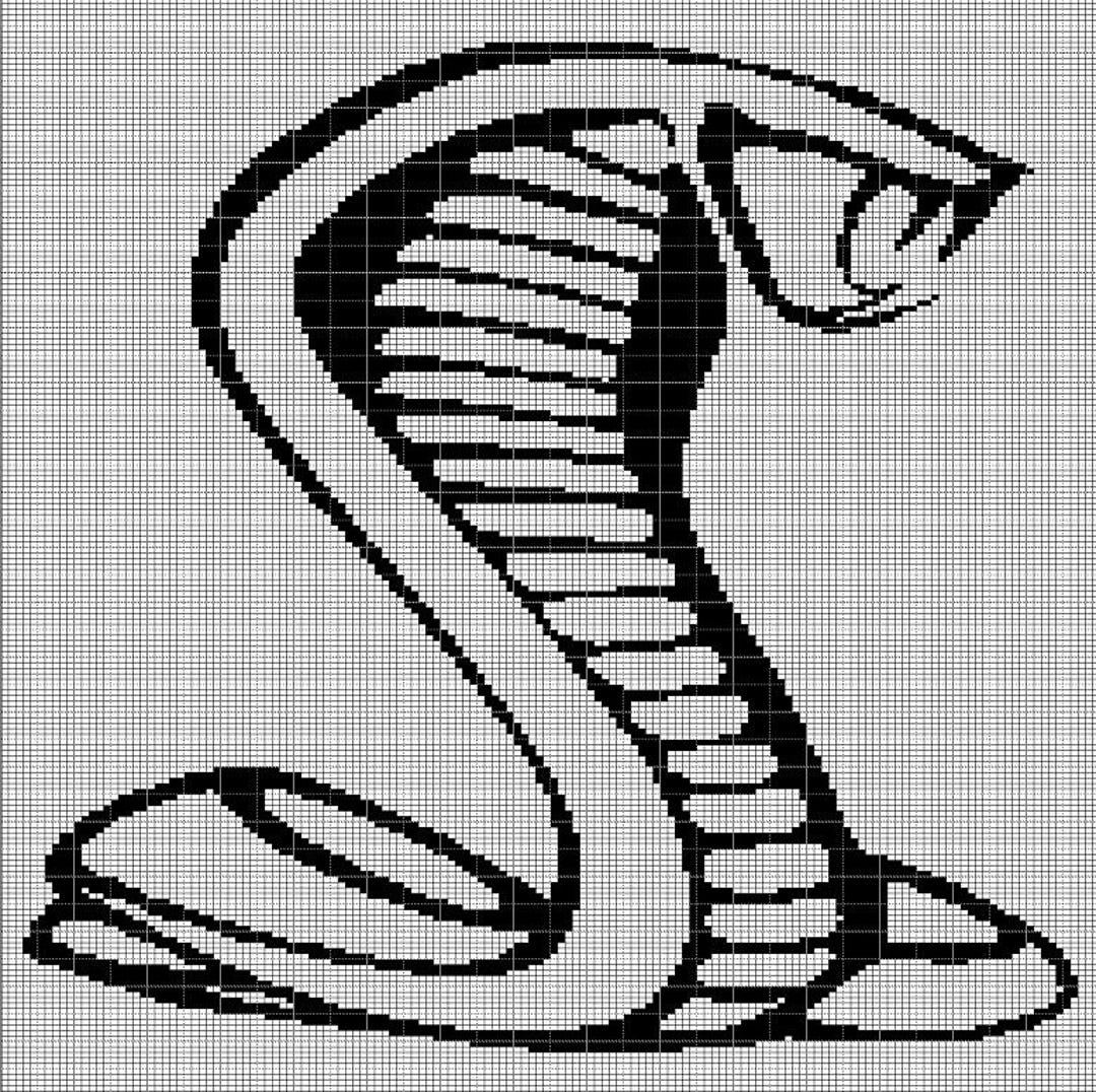 Cobra Crochet Afghan Pattern Graph - Etsy