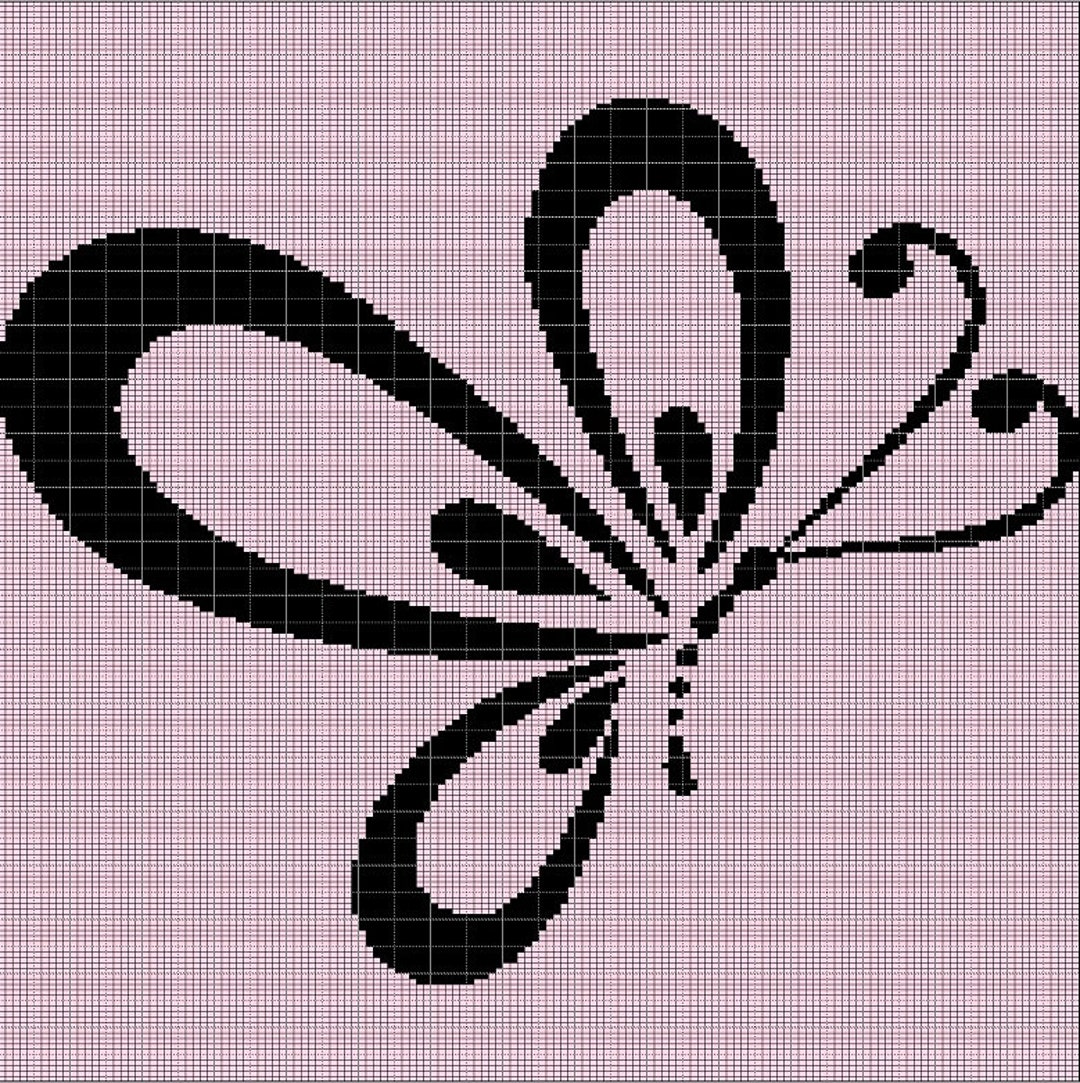 Butterfly 2 Crochet Afghan Pattern Graph - Etsy