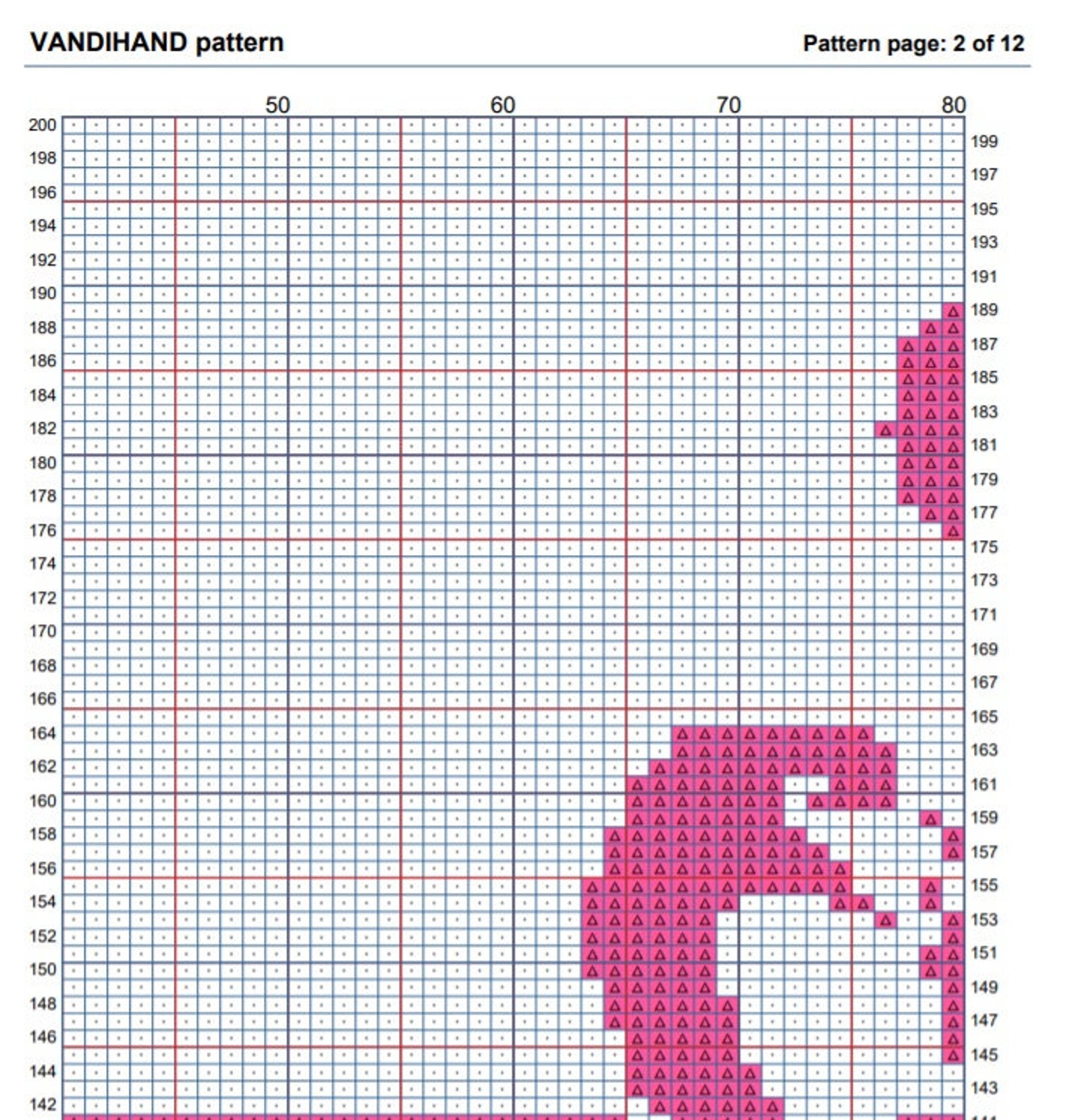Flamingos Crochet Afghan Pattern Graph - Etsy
