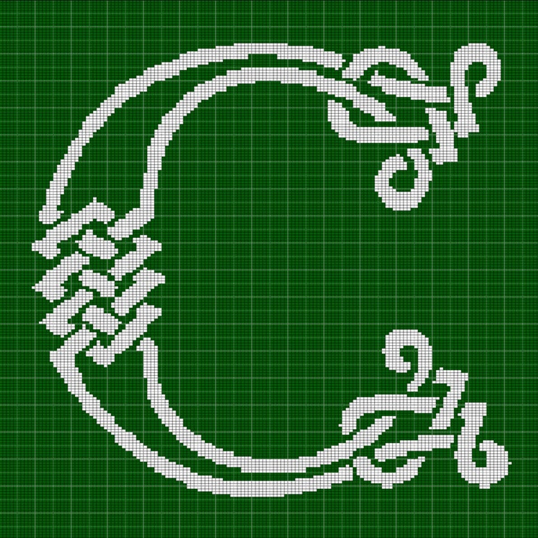 Celtic C Crochet Afghan Pattern Graph - Etsy