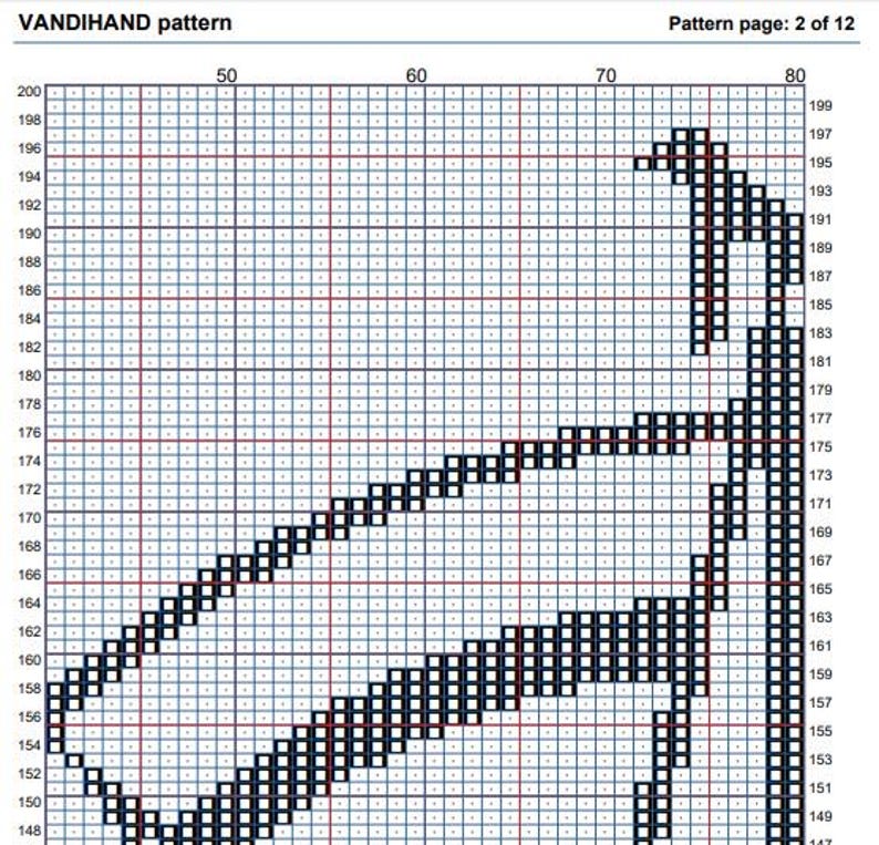 Compass Crochet Afghan Pattern Graph - Etsy