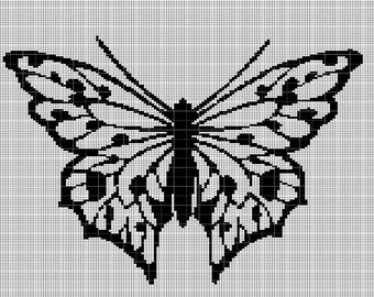 Butterfly Crochet Afghan Pattern Graph - Etsy