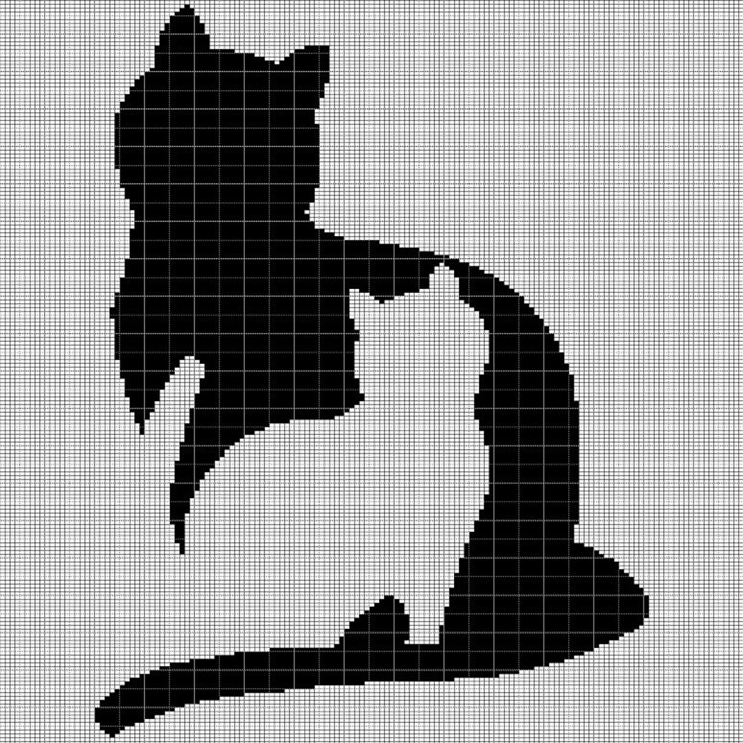 Cat in Cat Crochet Afghan Pattern Graph - Etsy