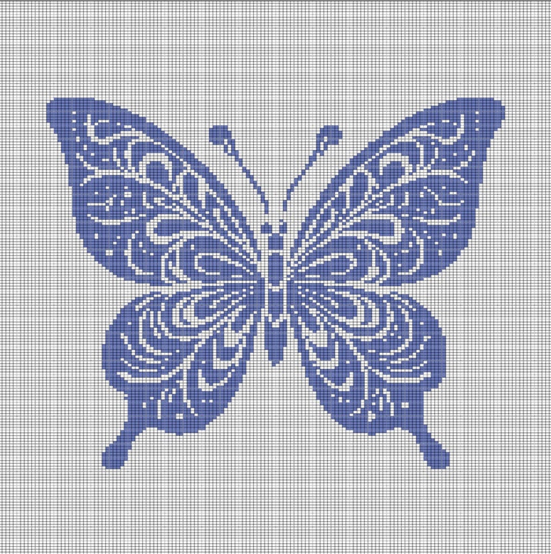 Butterfly 8 Crochet Afghan Pattern Graph - Etsy