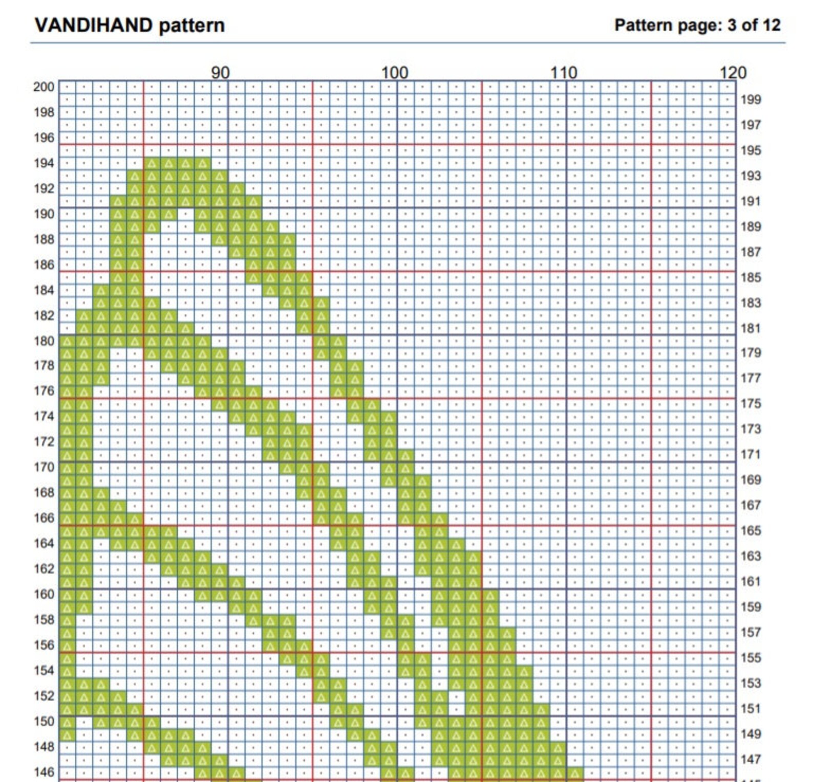 Flying Hummingbird Crochet Afghan Pattern Graph - Etsy