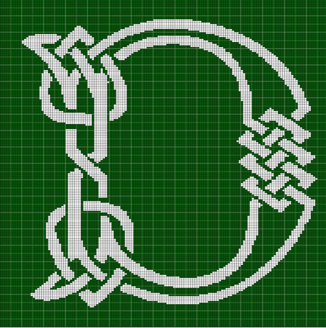 Celtic D Crochet Afghan Pattern Graph - Etsy
