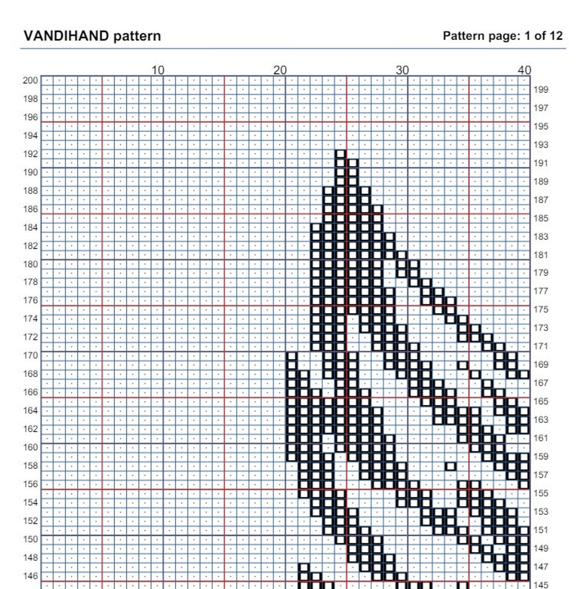 Angel 5 Crochet Afghan Pattern Graph - Etsy