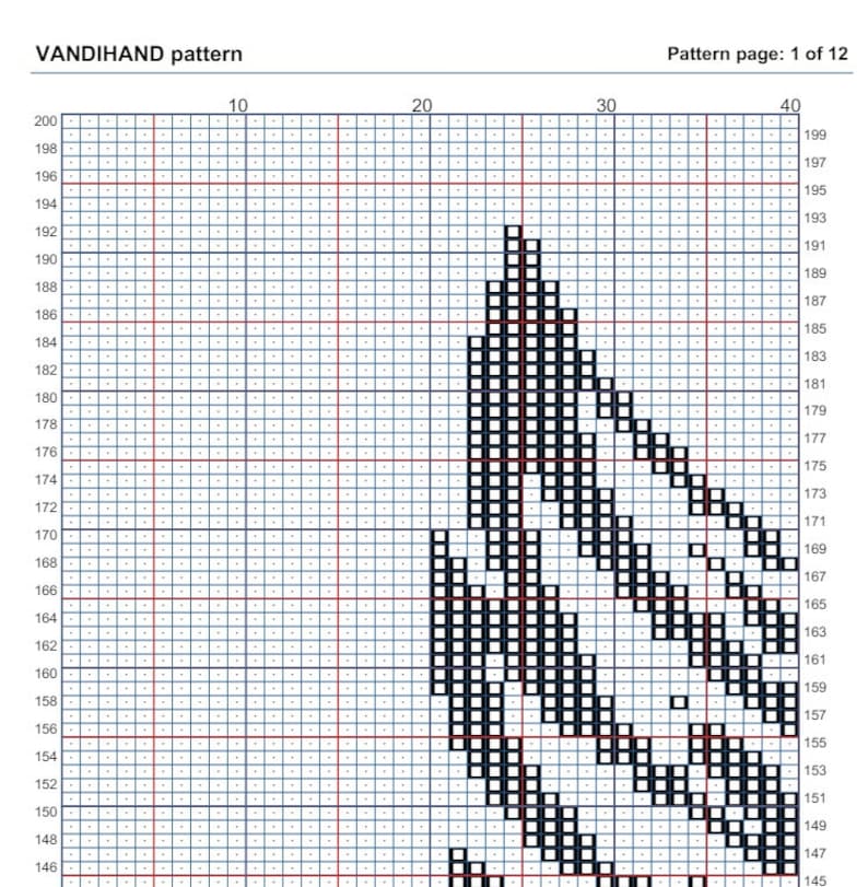 Angel 5 Crochet Afghan Pattern Graph - Etsy