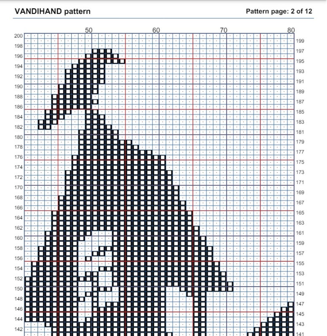 Haunted House 2 Crochet Afghan Pattern Graph - Etsy