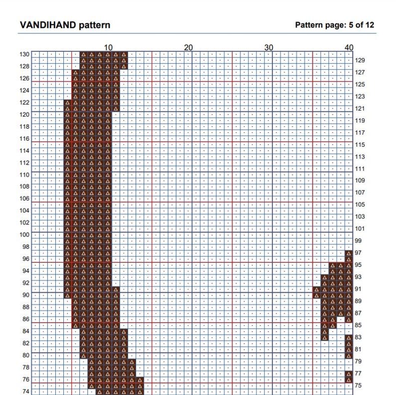 Moose 3 Crochet Afghan Pattern Graph - Etsy