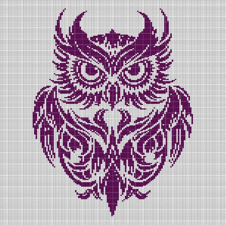 Owl 18 Crochet Afghan Pattern Graph - Etsy