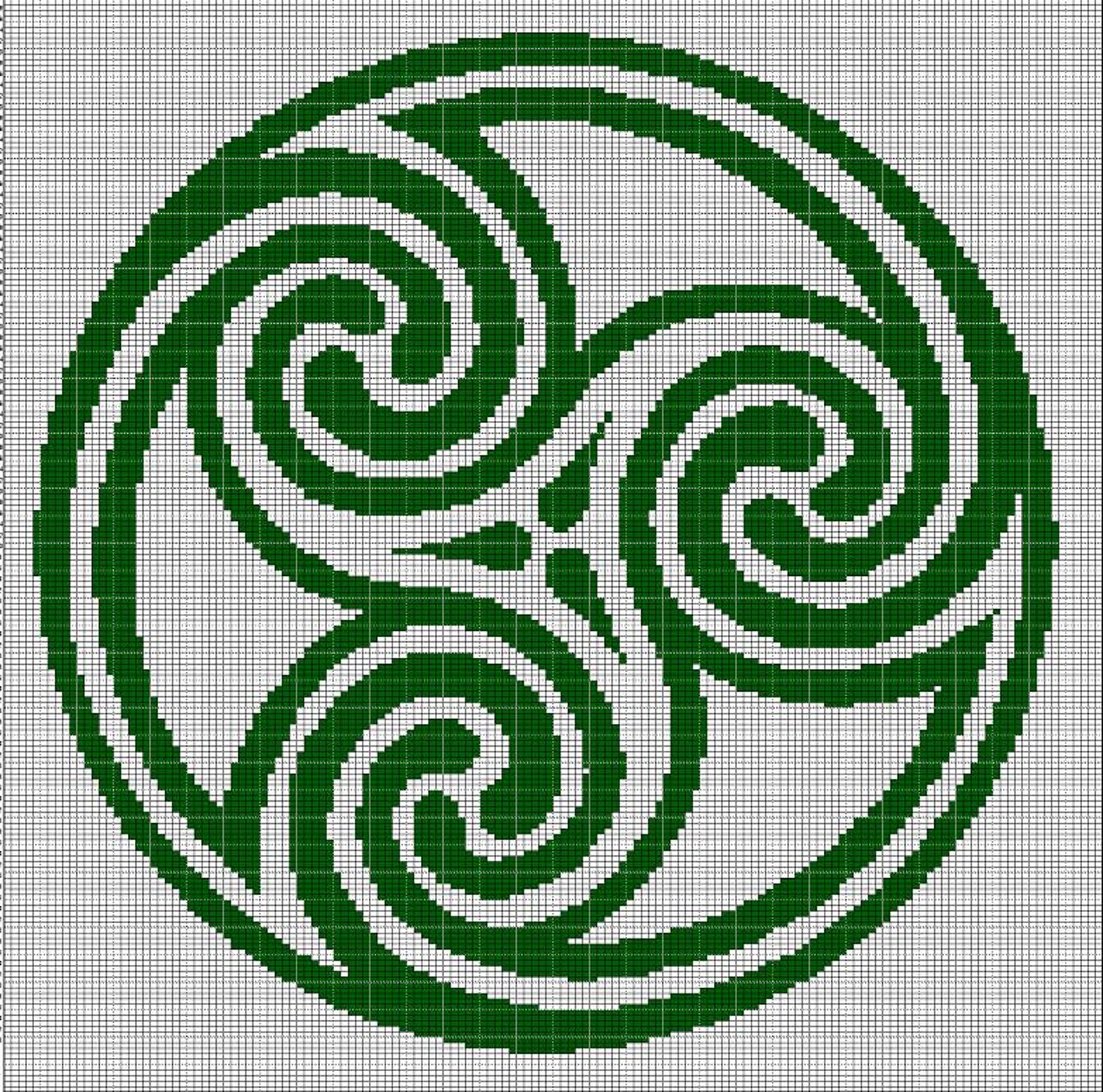 Celtic Circle Crochet Afghan Pattern Graph - Etsy