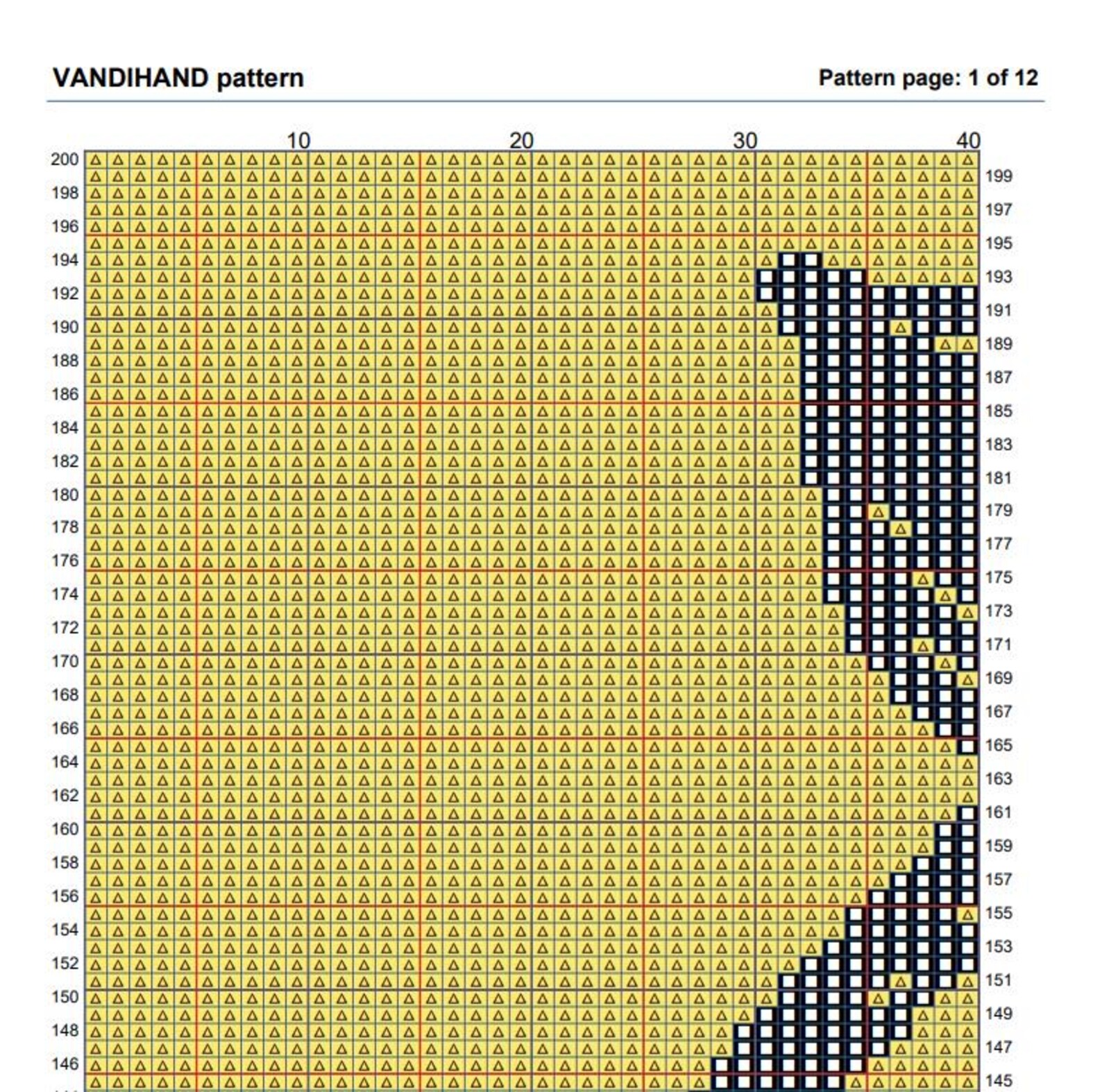 Lemon 2 Crochet Afghan Pattern Graph - Etsy