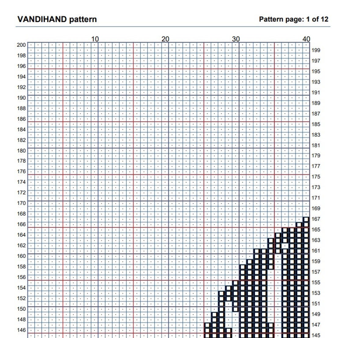 Ram Head 5 Crochet Afghan Pattern Graph - Etsy