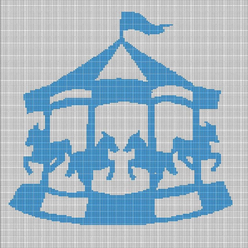 Carousel Crochet Afghan Pattern Graph - Etsy