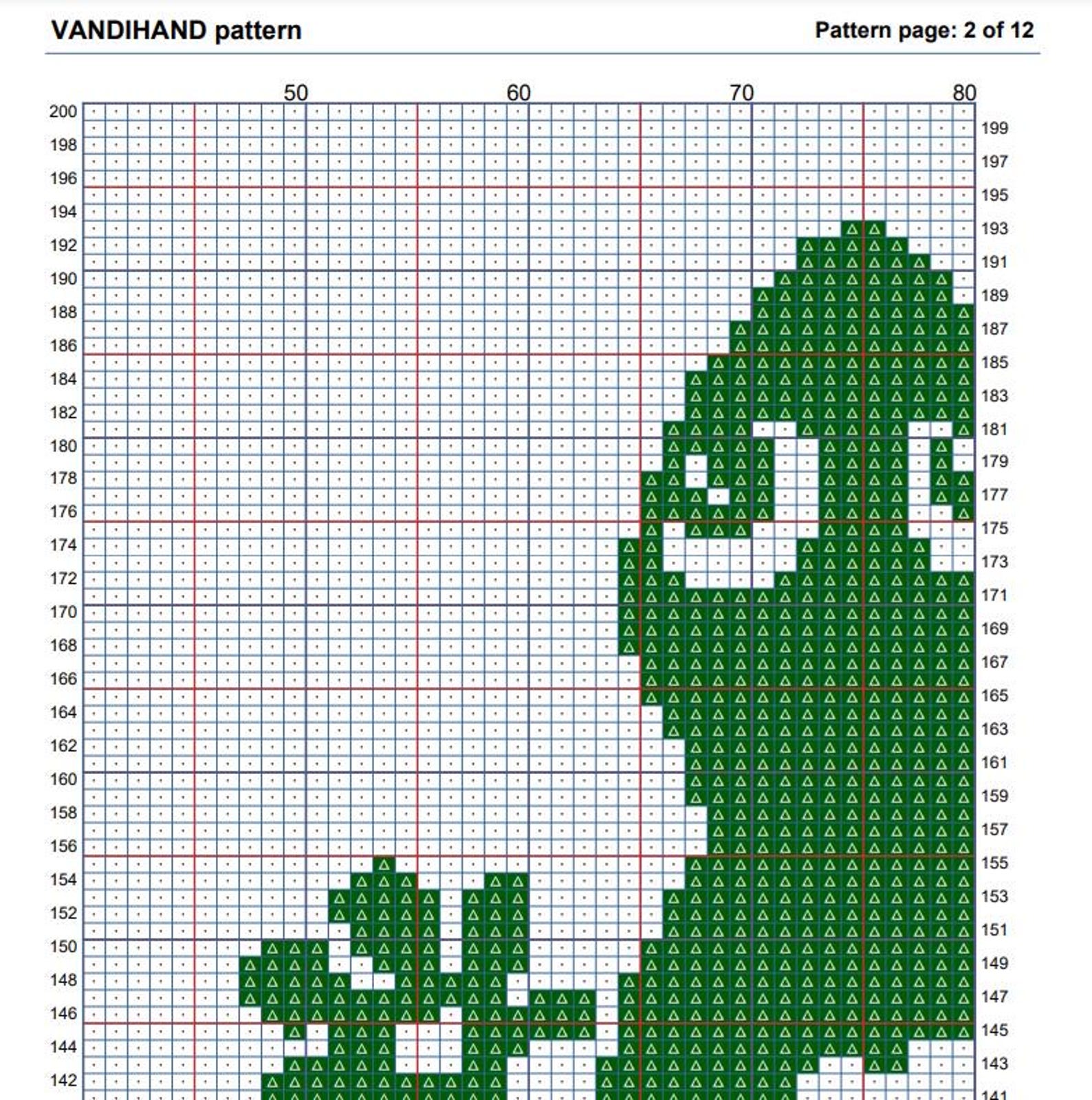 Lizard 7 Crochet Afghan Pattern Graph - Etsy