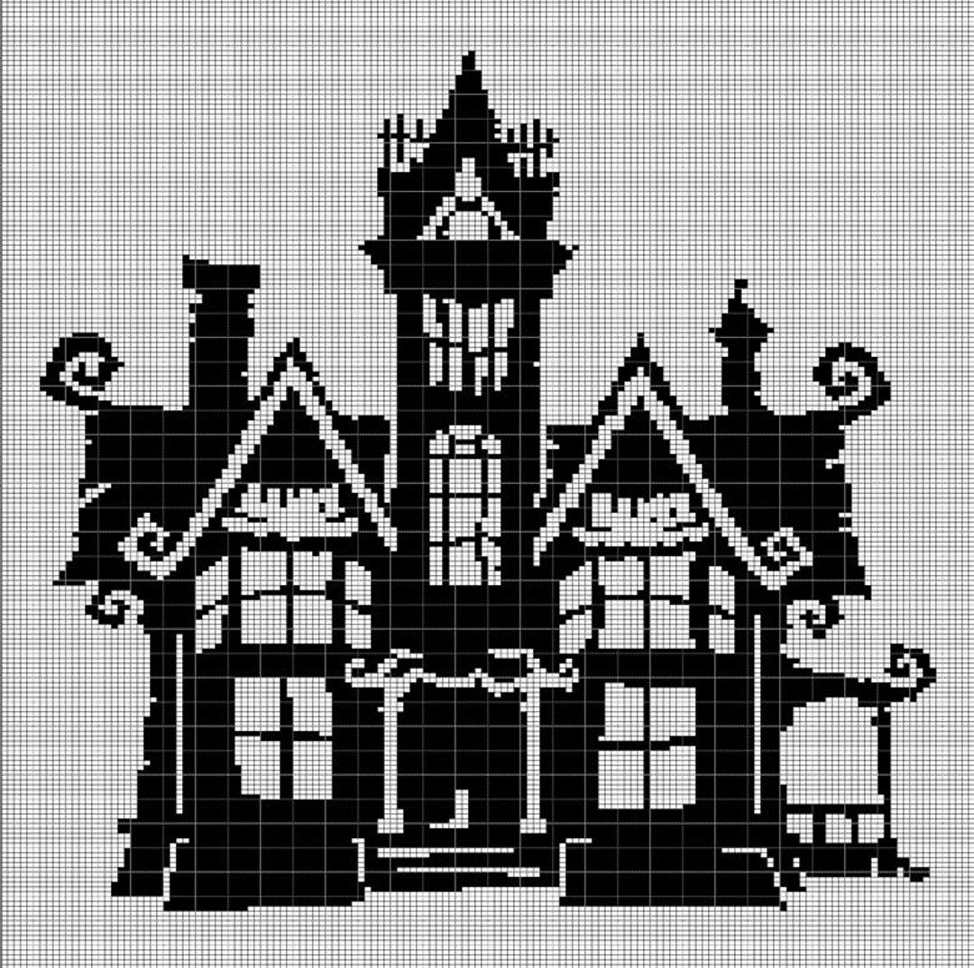 Haunted House 3 Crochet Afghan Pattern Graph - Etsy
