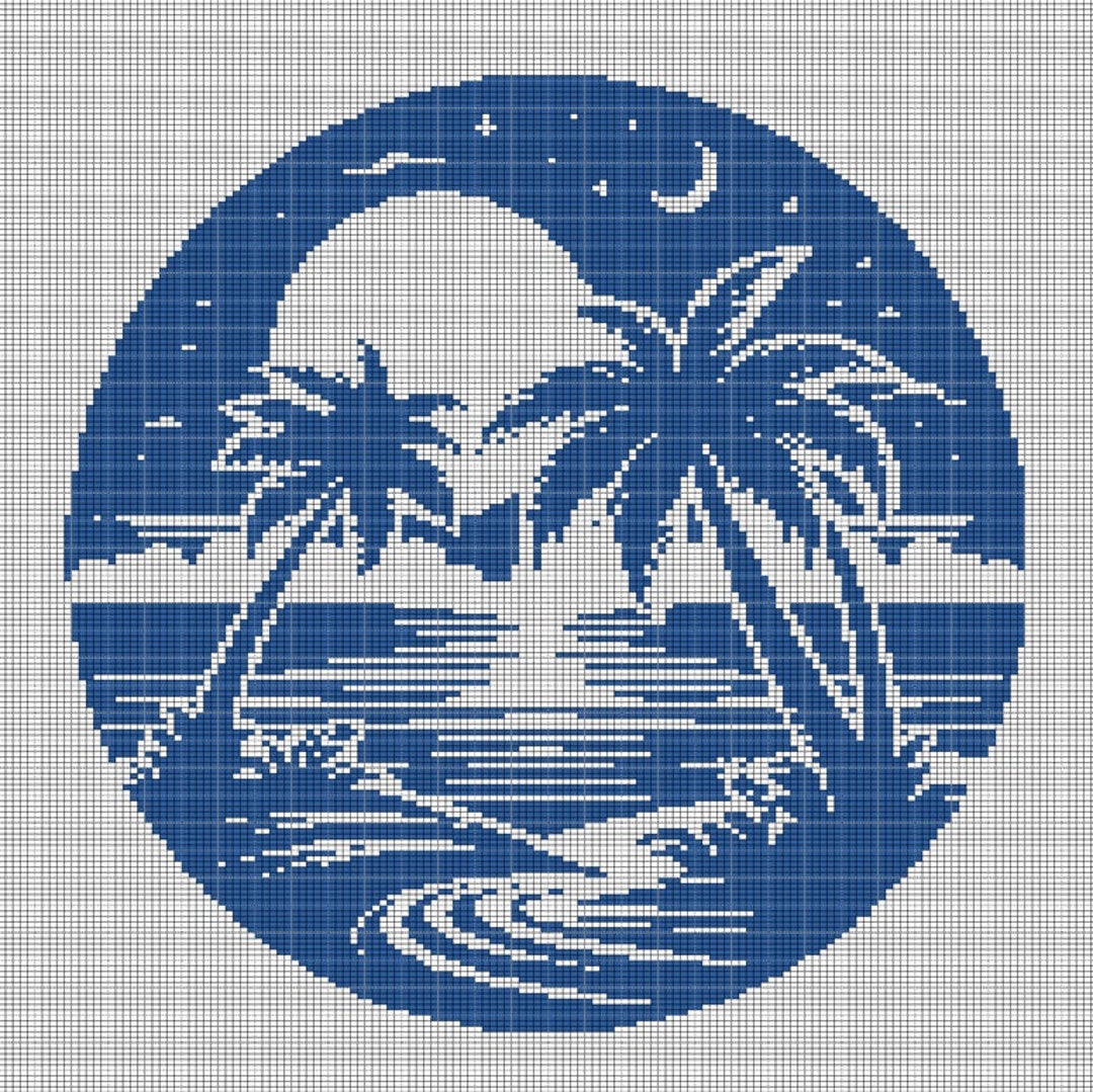 Seaside Crochet Afghan Pattern Graph - Etsy