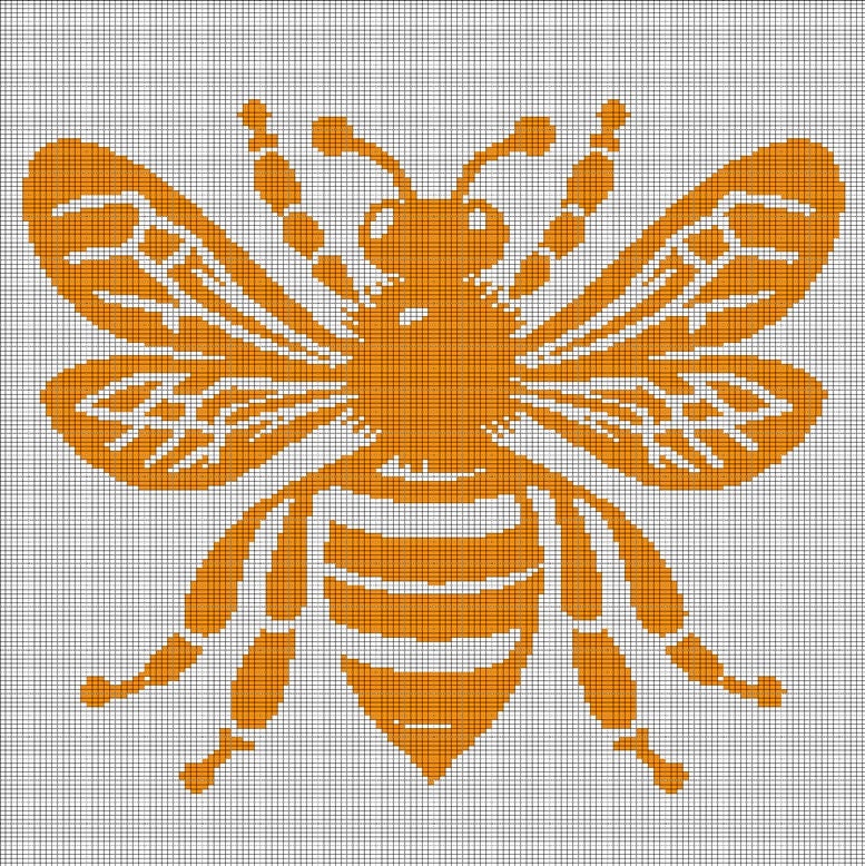 Bee 7 Crochet Afghan Pattern Graph - Etsy