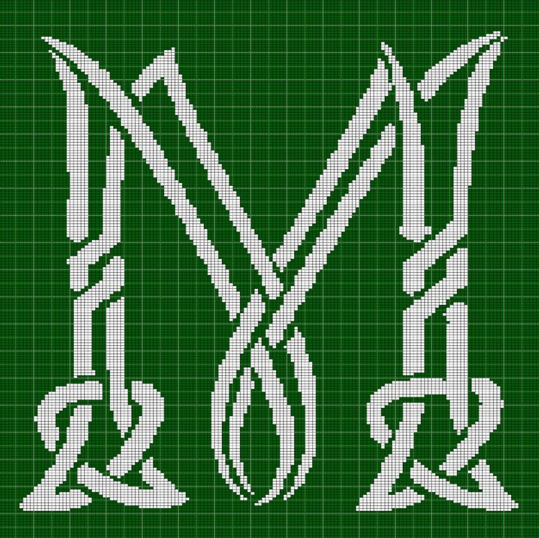 Celtic M Crochet Afghan Pattern Graph - Etsy