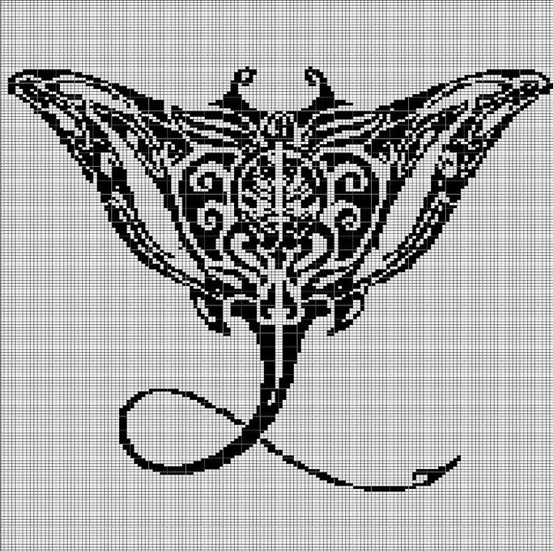 Art Manta Crochet Afghan Pattern Graph - Etsy
