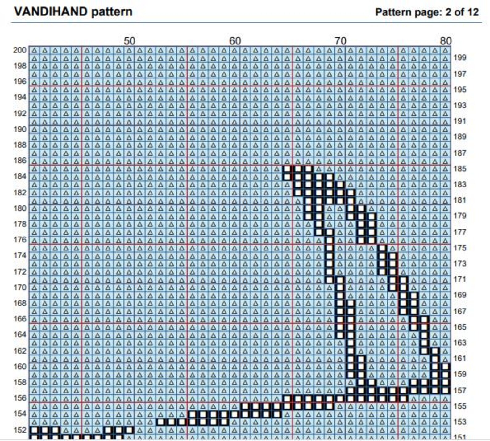 Sharks Crochet Afghan Pattern Graph - Etsy