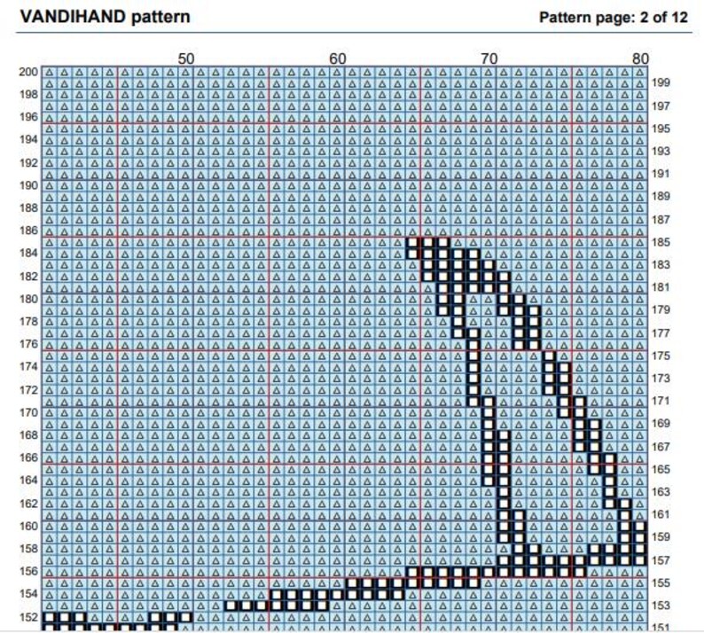 Sharks Crochet Afghan Pattern Graph - Etsy