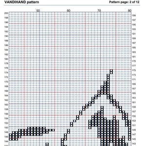 Bobcat Crochet Afghan Pattern Graph - Etsy