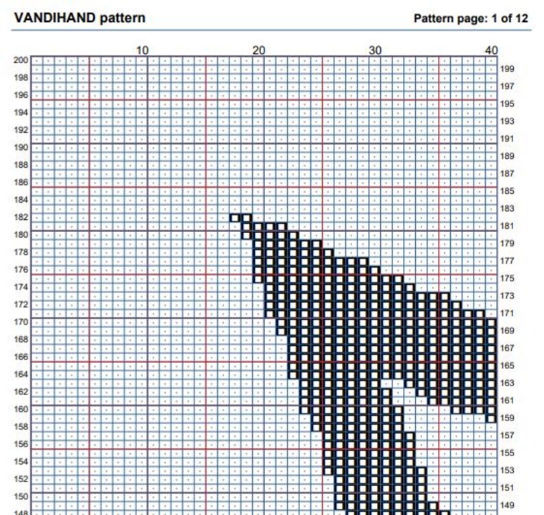 Wolf Head 2 Crochet Afghan Pattern Graph - Etsy