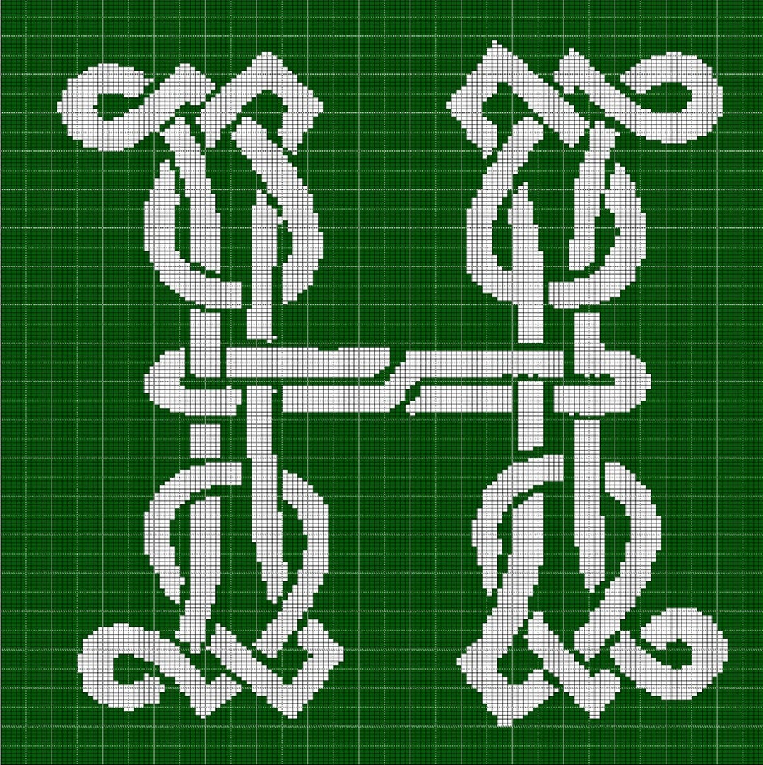 Celtic H Crochet Afghan Pattern Graph - Etsy
