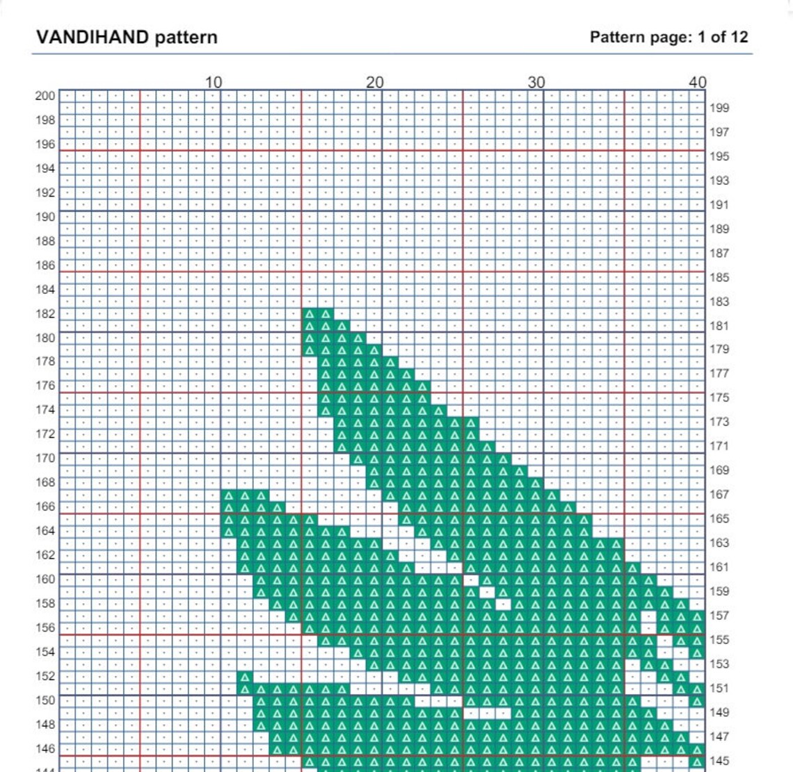 Parrot 2 Crochet Afghan Pattern Graph - Etsy