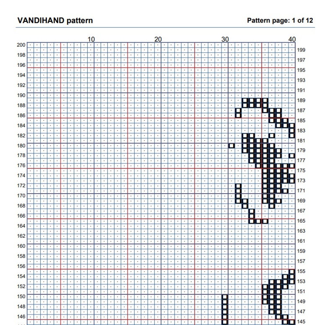 Cat 11 Crochet Afghan Pattern Graph - Etsy