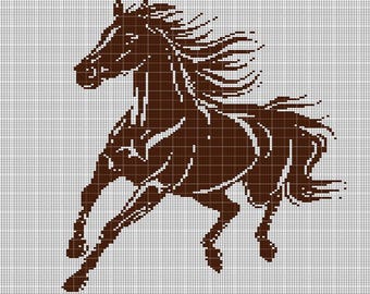 Horse Head 21 Crochet Afghan Pattern Graph - Etsy