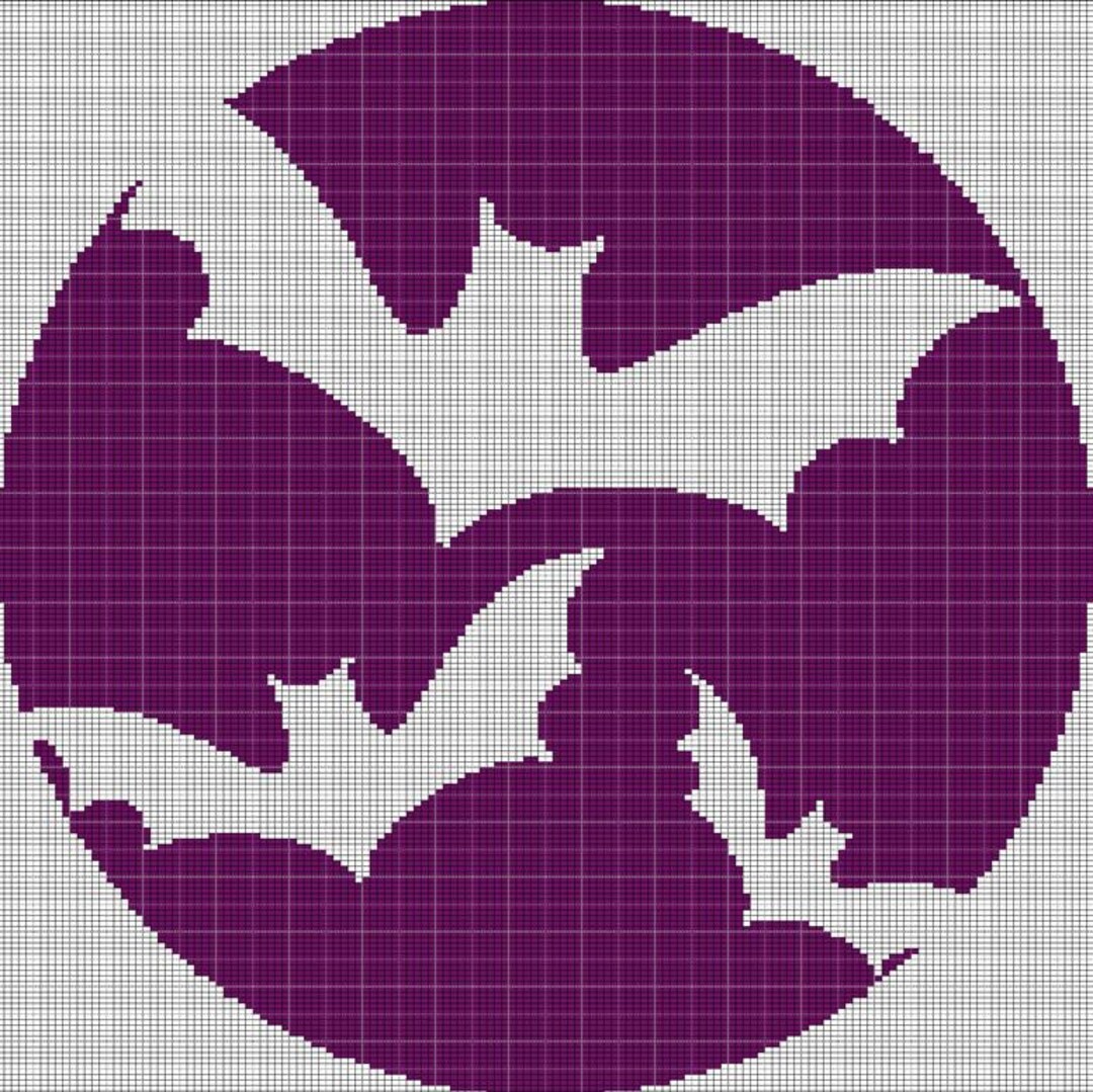 Bats 3 Crochet Afghan Pattern Graph - Etsy